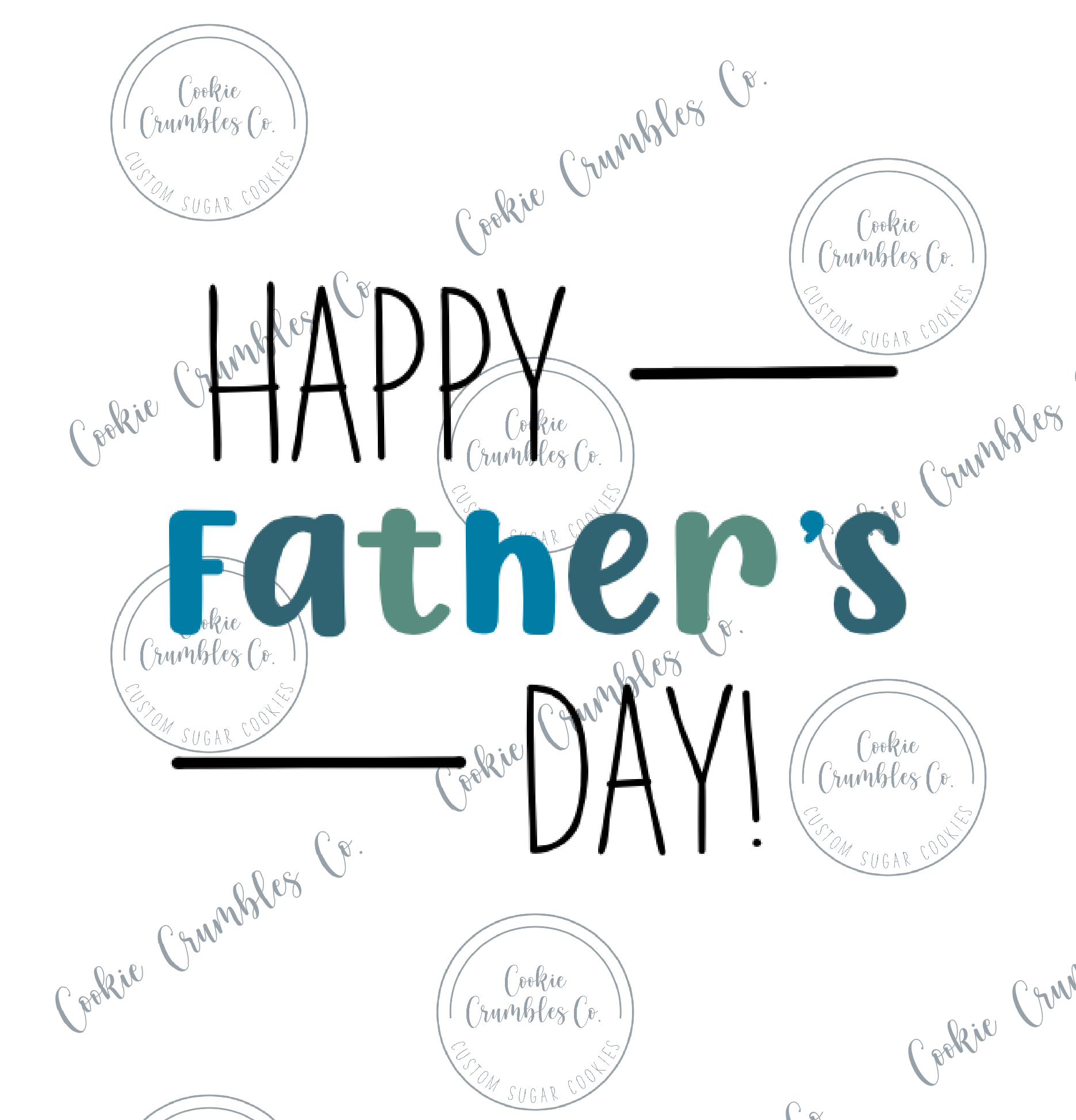 Happy Father's Day - Color - PNG File – The Cookier Club