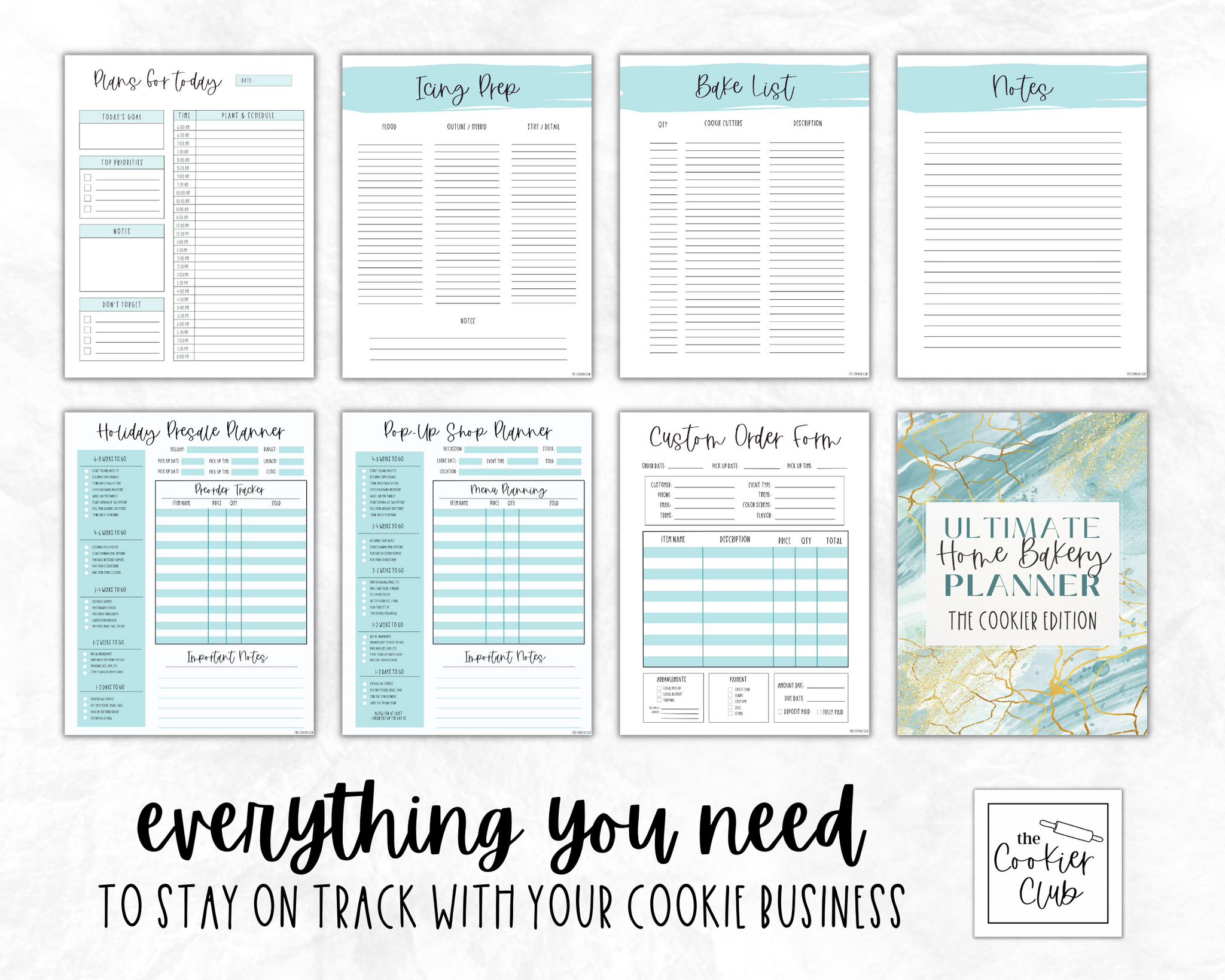 The Ultimate Home Bakery Planner - The Cookier Edition - Lifetime Use ...